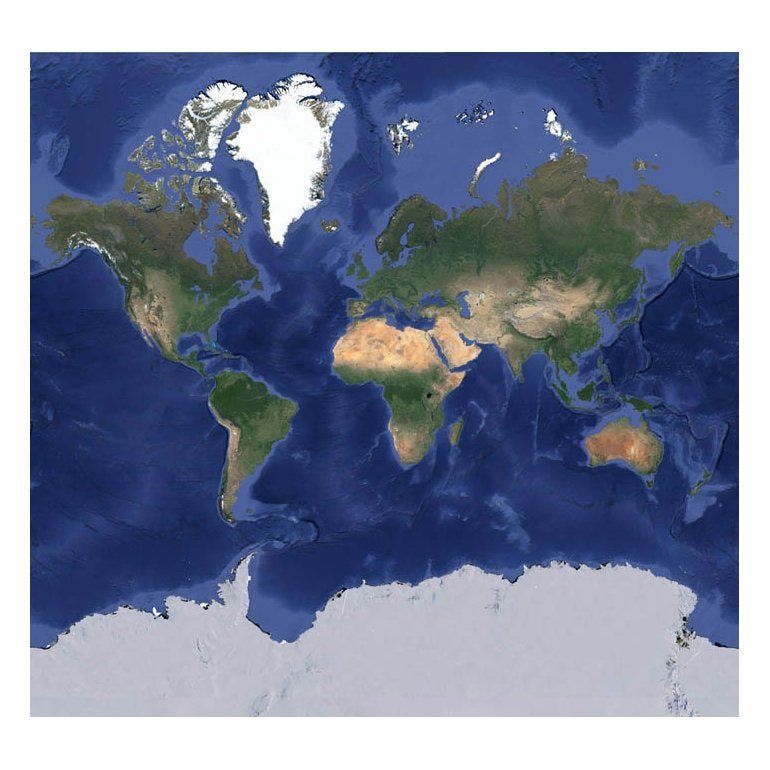 Mapa Del Planeta Tierra